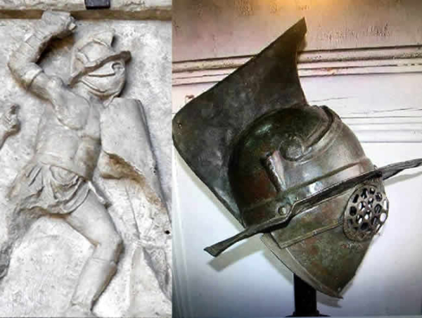 Gladiator helmet Murmillo Chieti G, I-III A.D. - TRUE HISTORY SHOP ...